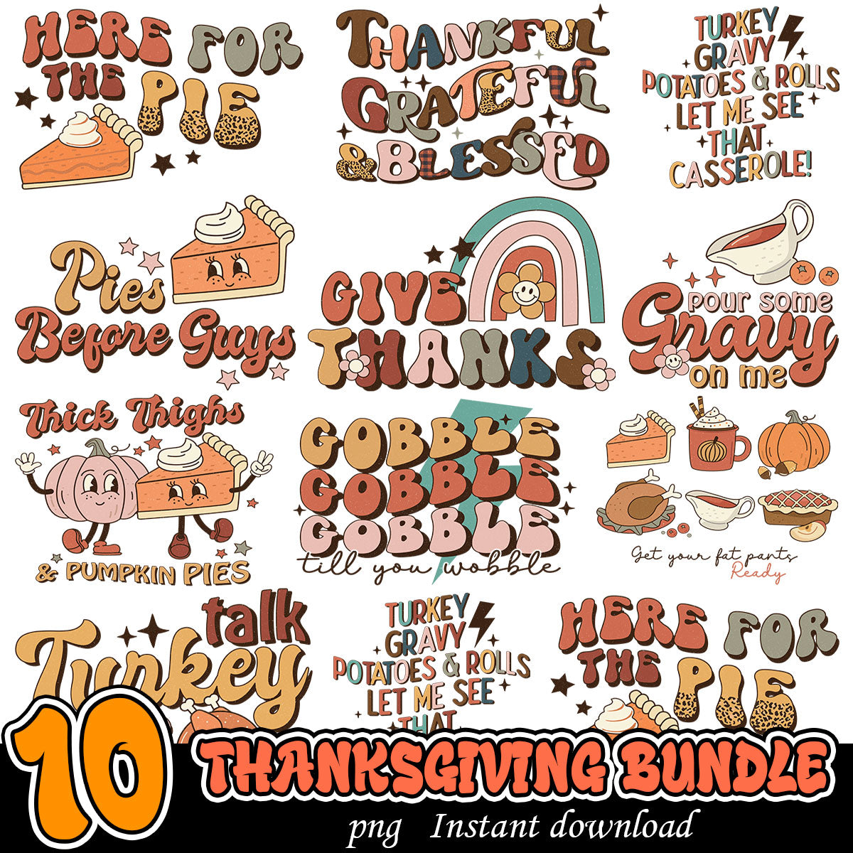 Thanksgiving Bundle PNG, Thanksgiving day png bundle – svg files for cricut