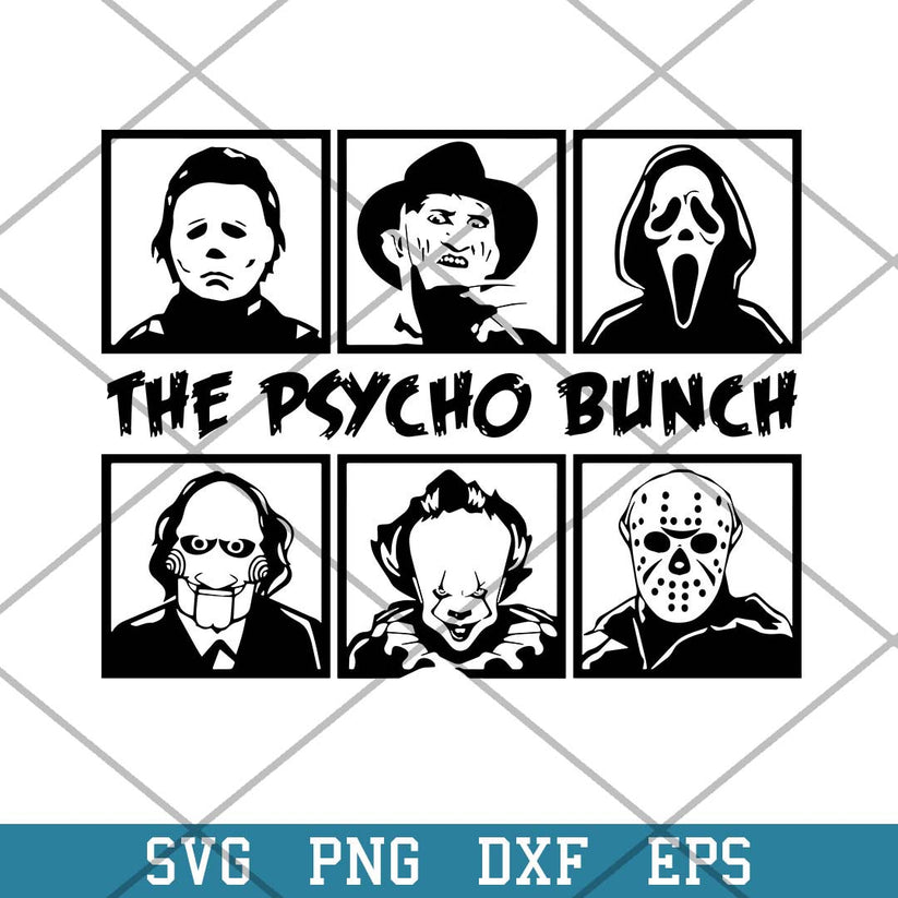 The Psycho Bunch Horror Moives Svg, Halloween Svg-Svgfilesforcricut ...