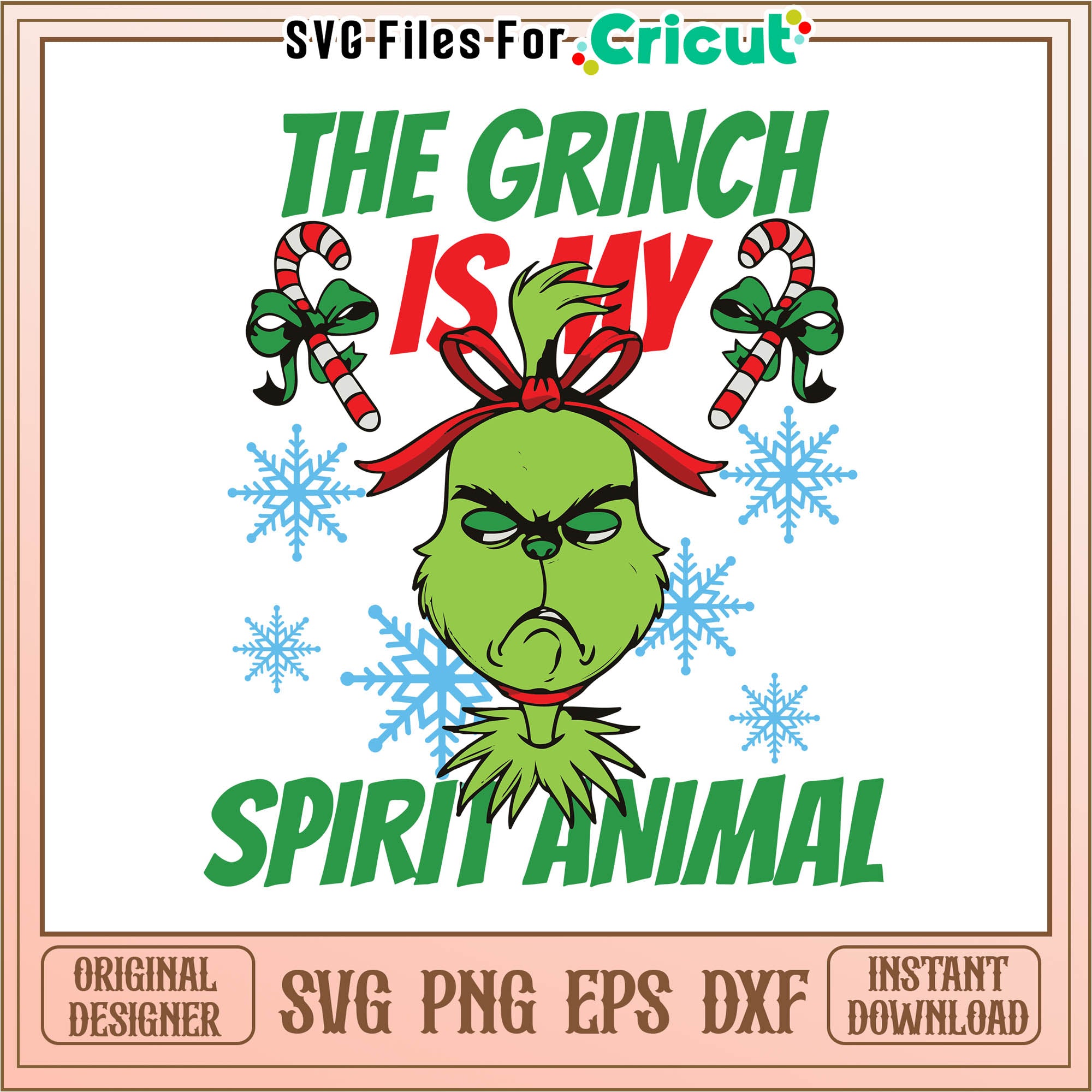 The grinch is my spirit animal merry svg, grinch stuffed animal svg ...