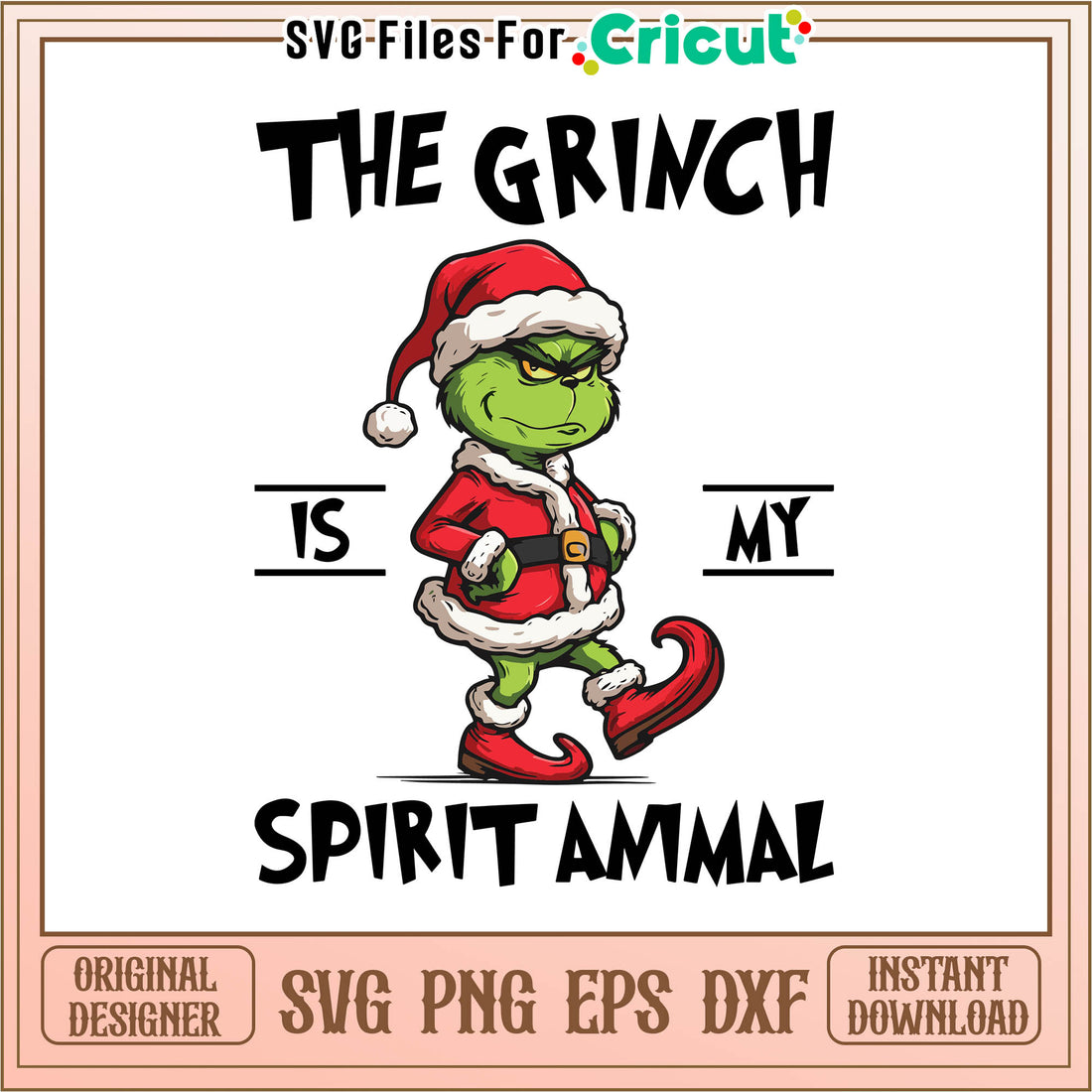 The grinch is my spirit animal svg, grinch plush animal svg – svg files ...