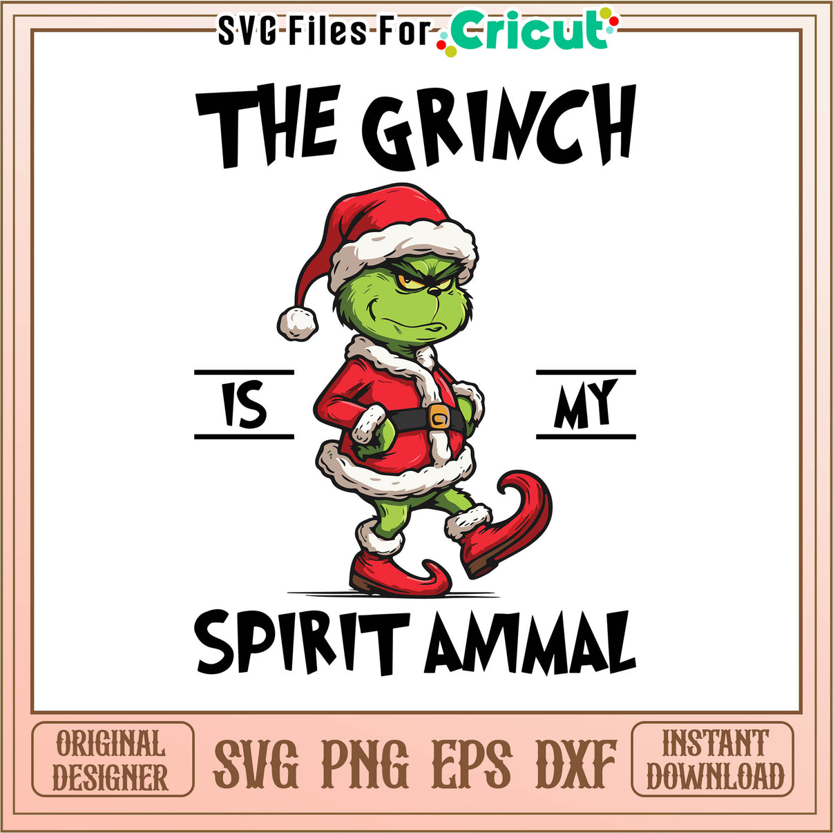 The grinch is my spirit animal svg, grinch plush animal svg – svg files ...