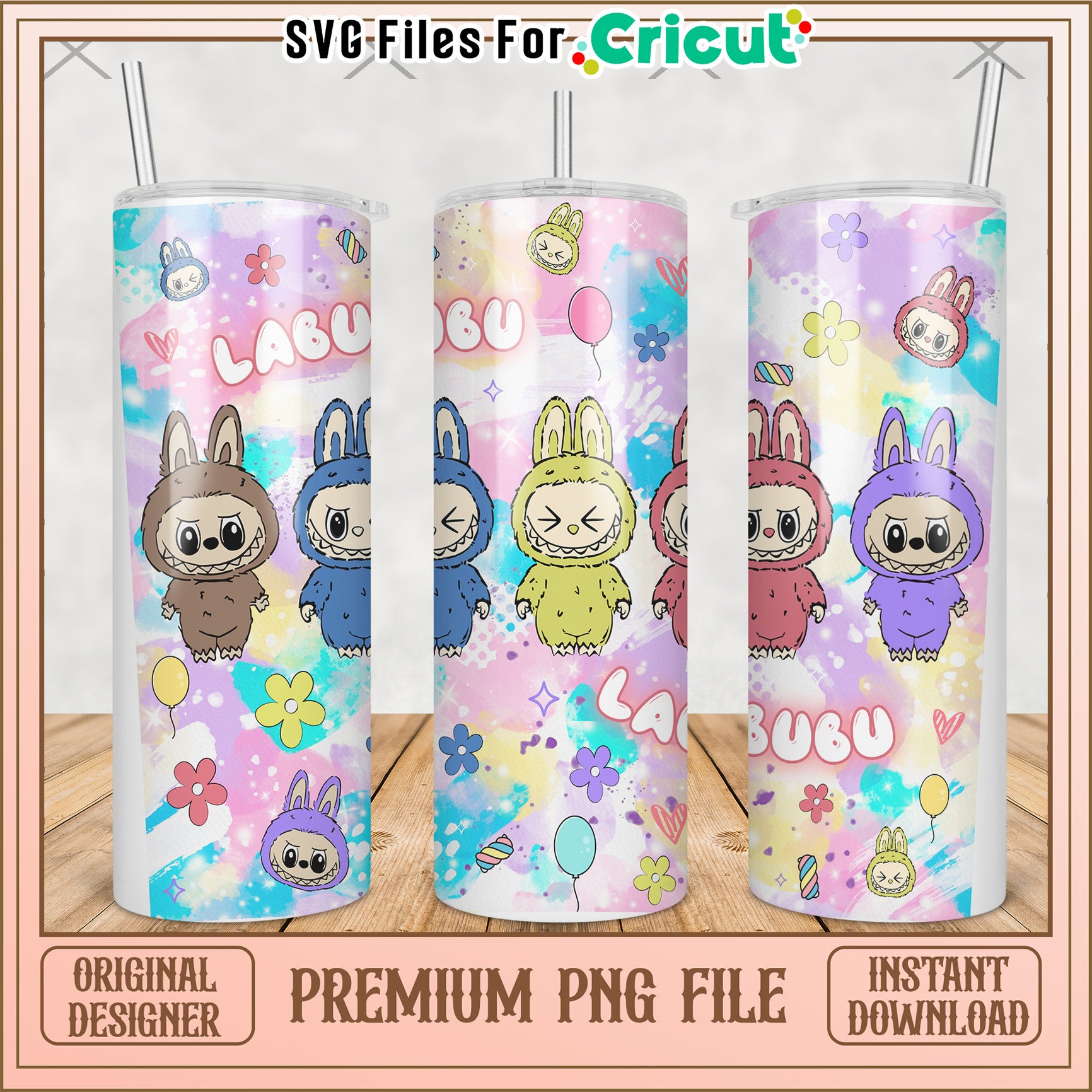 The monsters labubu tumbler png, labubu macaron png, the monsters labu ...