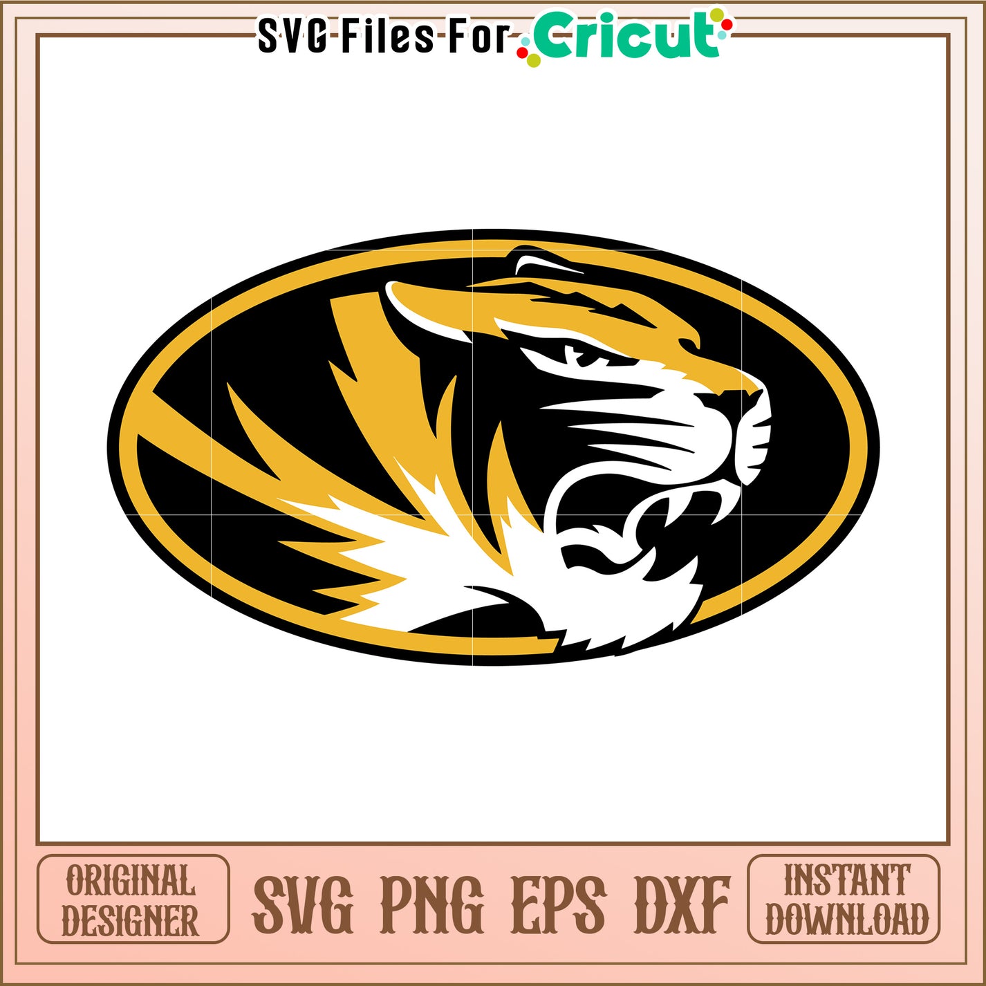 Tiger Logo SVG Design for Cricut Users, Instant Download for Projects ...