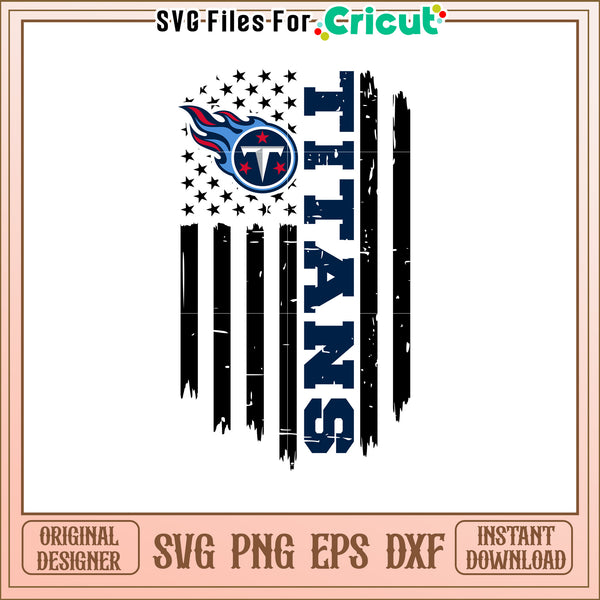 Titans SVG Design with Team Logo and Flames – svg files for cricut