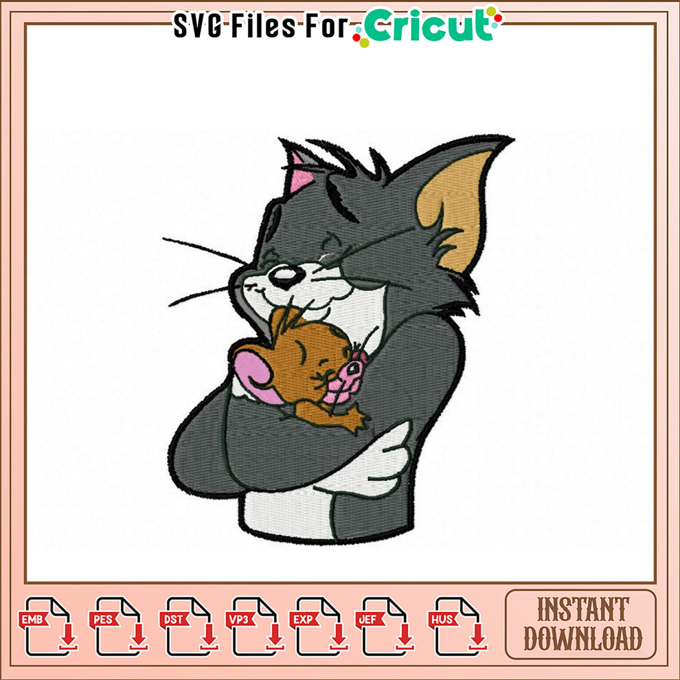 Tom and Jerry Embroidery Design Instant Download – svg files for cricut