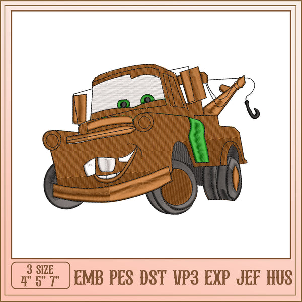 Tow Mater Embroidery Design – svg files for cricut