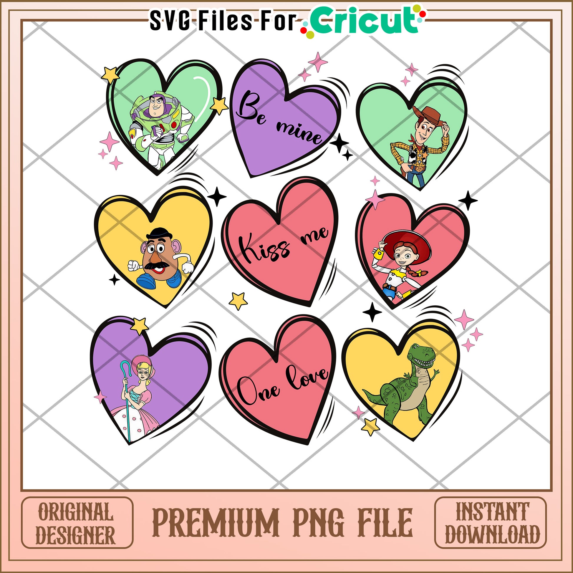 Toy Story Valentine Hearts PNG Download – svg files for cricut