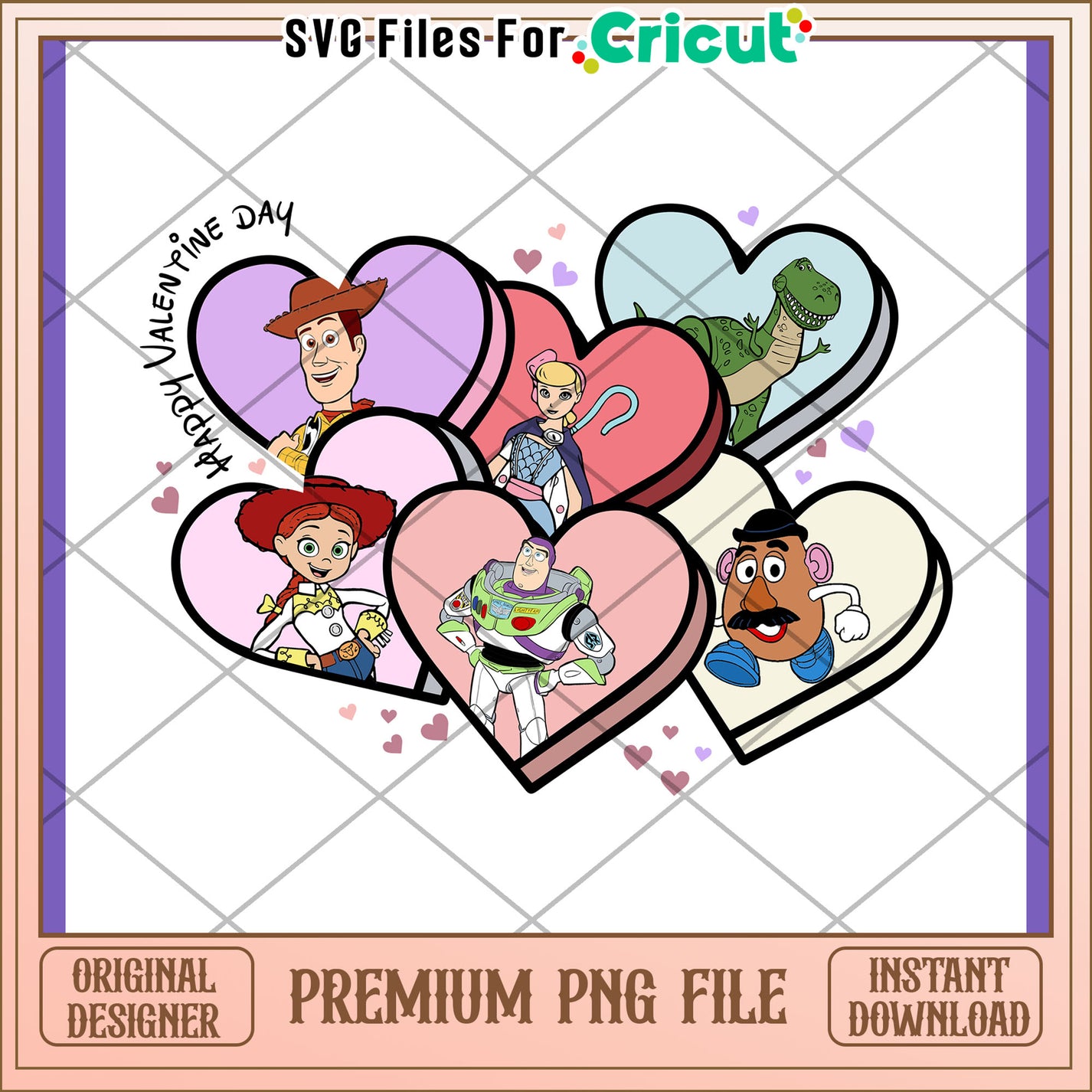 Toy Story Valentine PNG Design – svg files for cricut