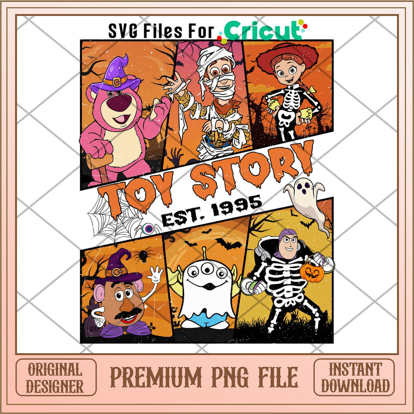 Toy Story est 1995 png, Toy Story Characters png, Digital Download ...