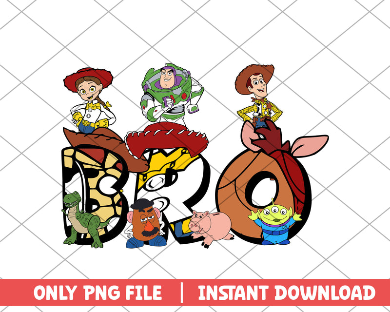 Toy story character bro cartoon png – svg files for cricut