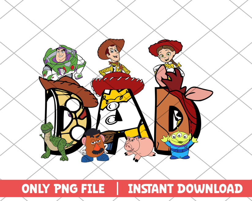 Toy story character dad cartoon png – svg files for cricut