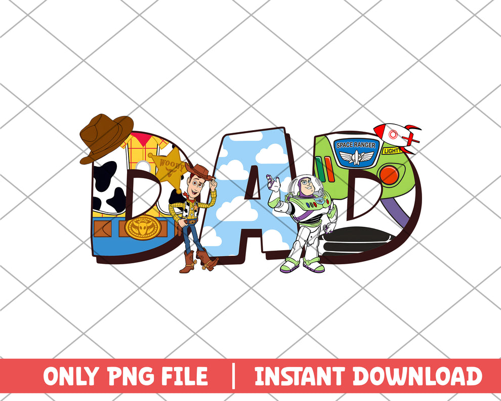 Toy story dad cartoon png – svg files for cricut