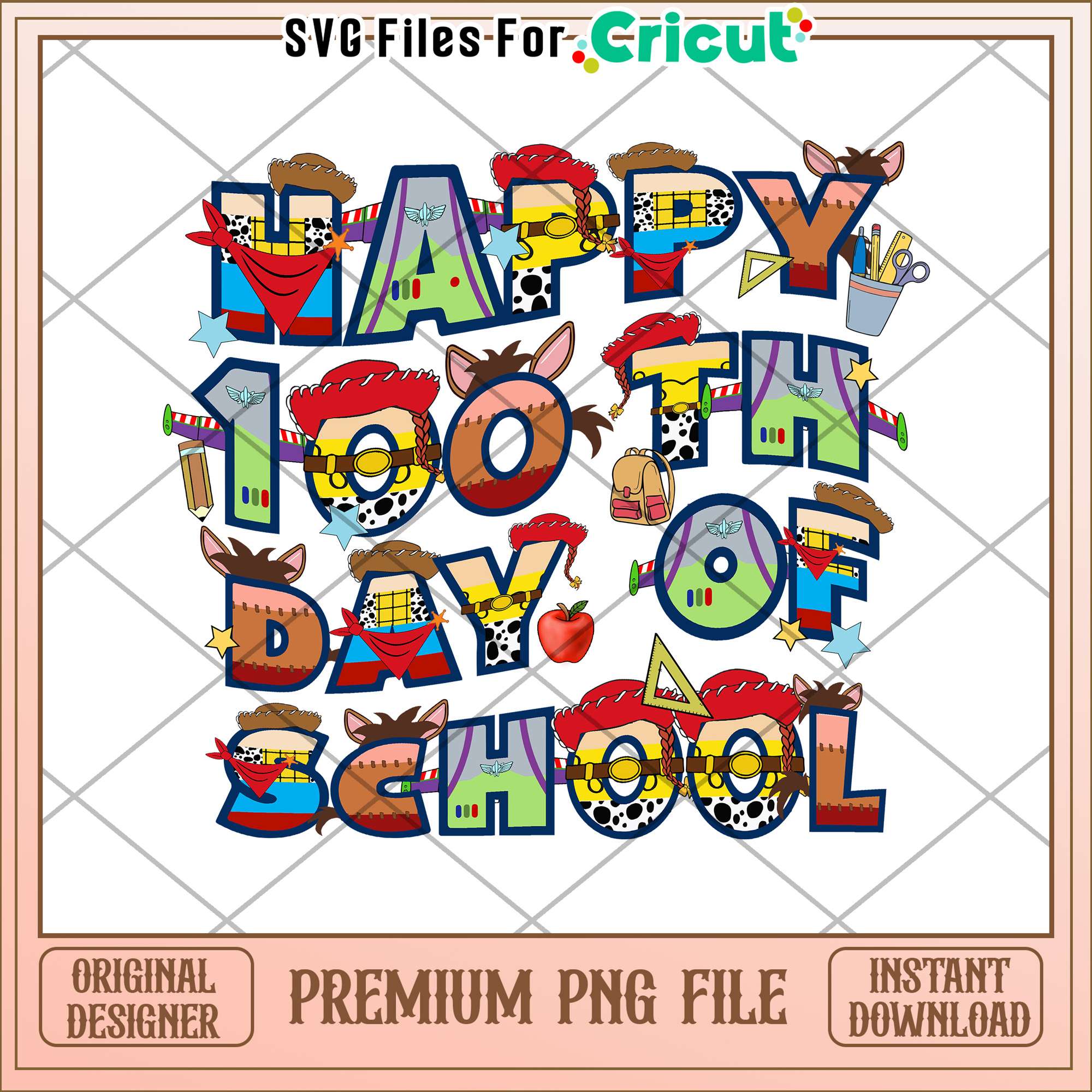 Toy story font happy 100th days of school png, font design png – svg ...