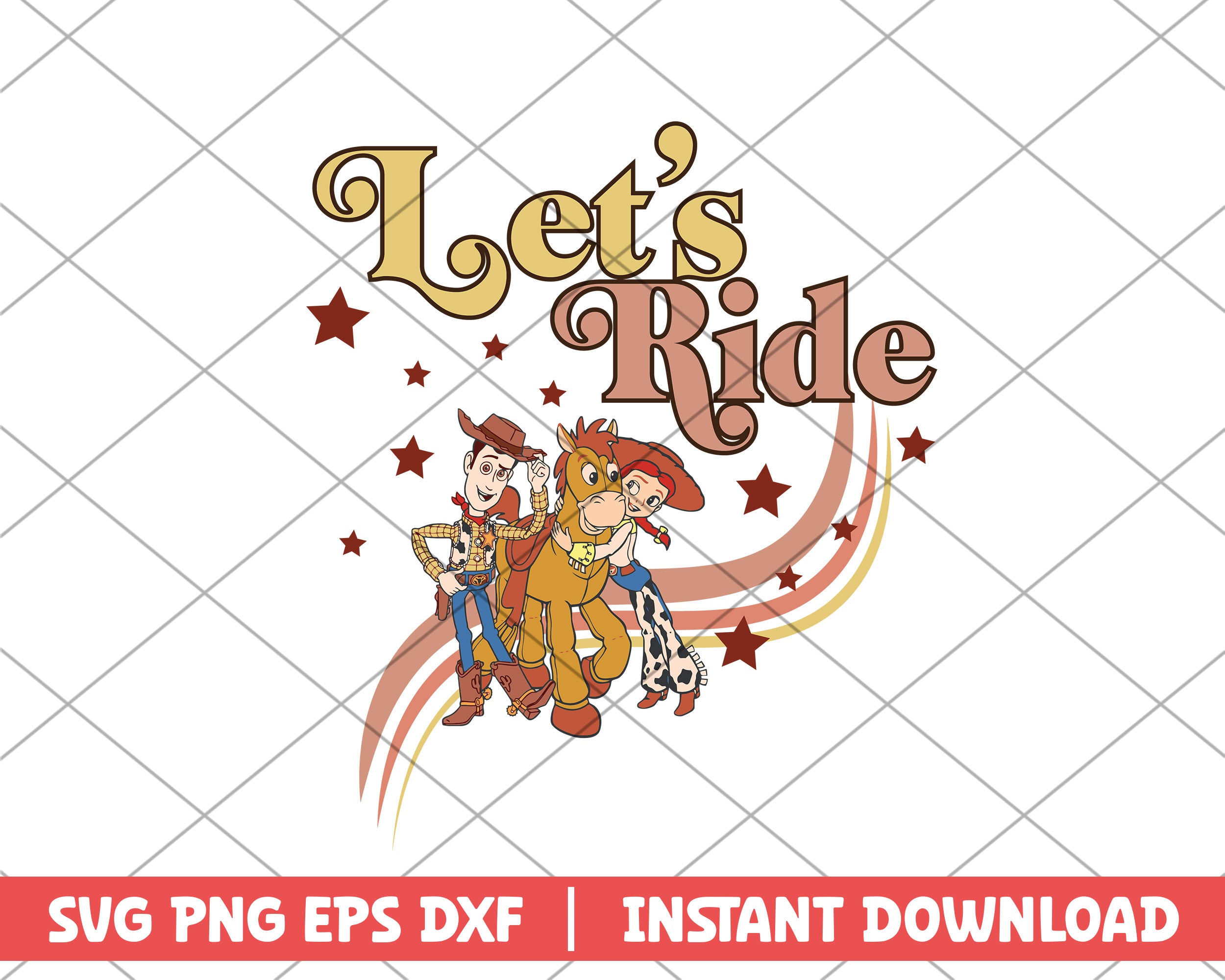 Toy story let's ride disney svg – svg files for cricut