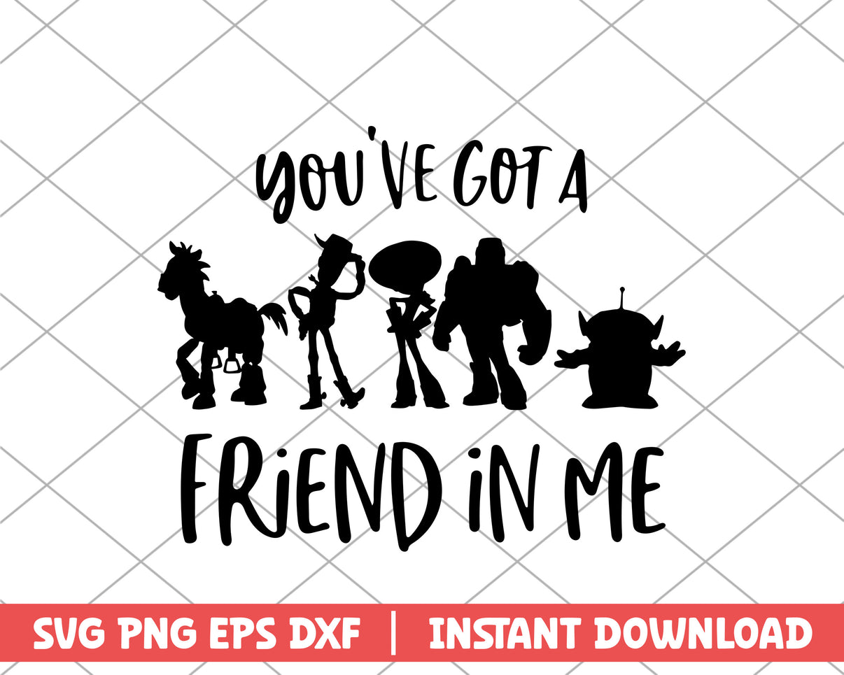 Toy story you've got a friend in me disney svg – svg files for cricut