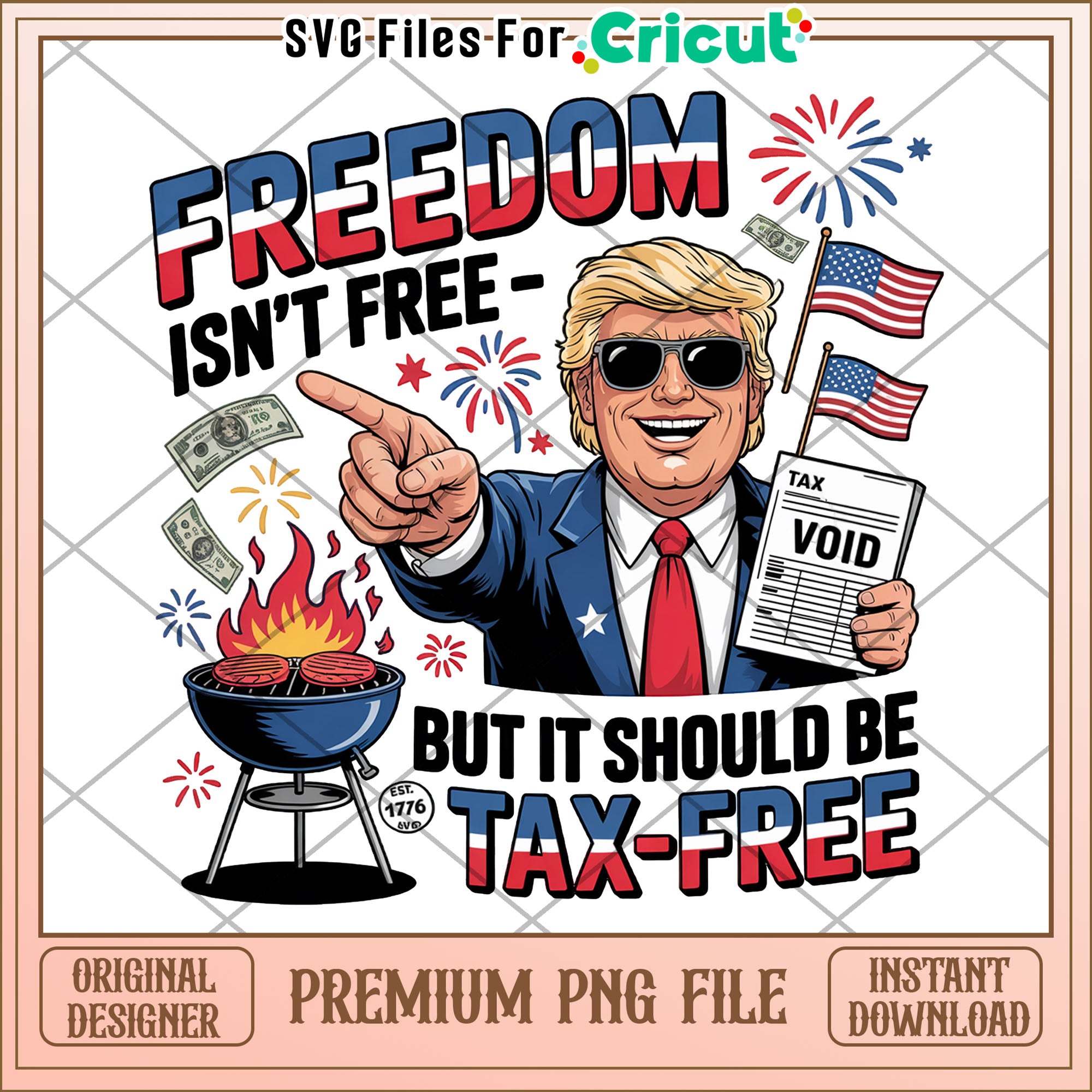 Trump Tax Free Freedom PNG Image – svg files for cricut