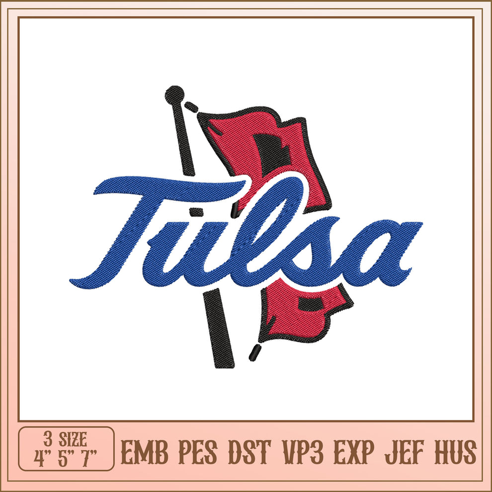 Tulsa Flag Embroidery Design – svg files for cricut