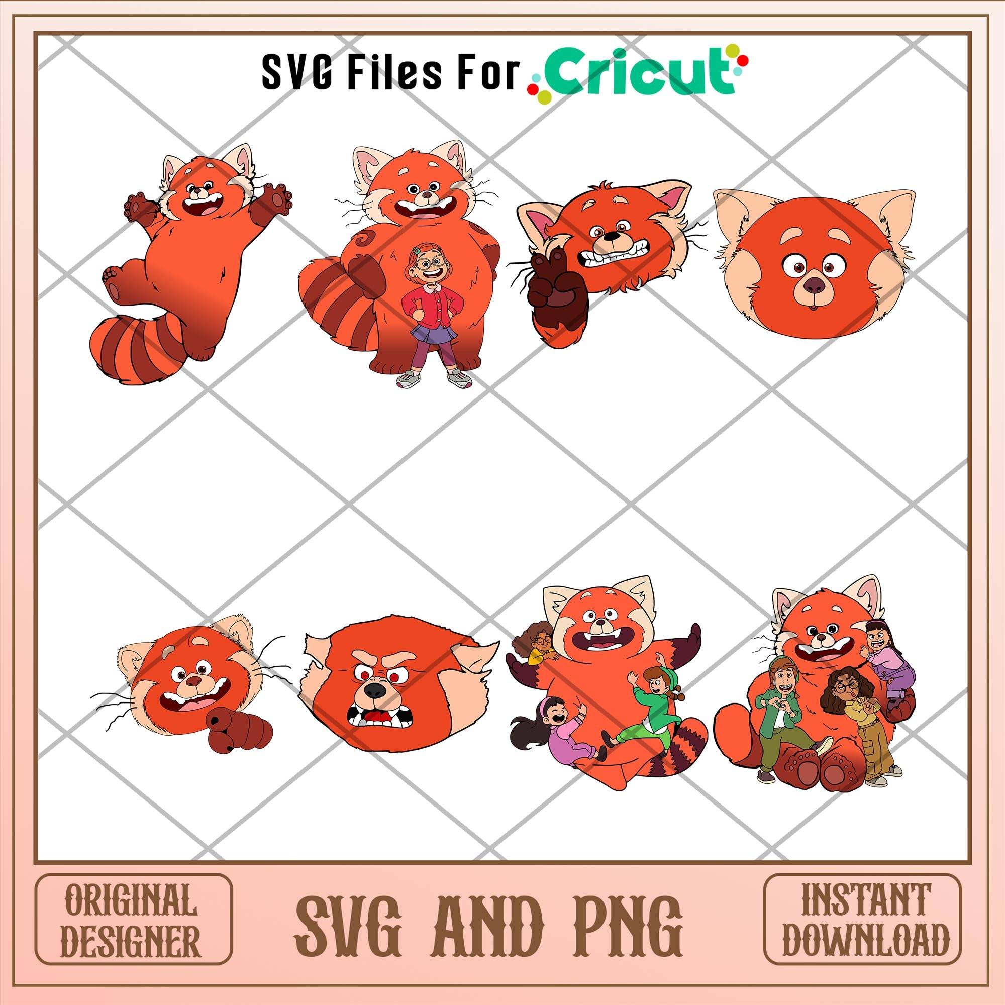 Disney Turning red bear svg bundle – svg files for cricut