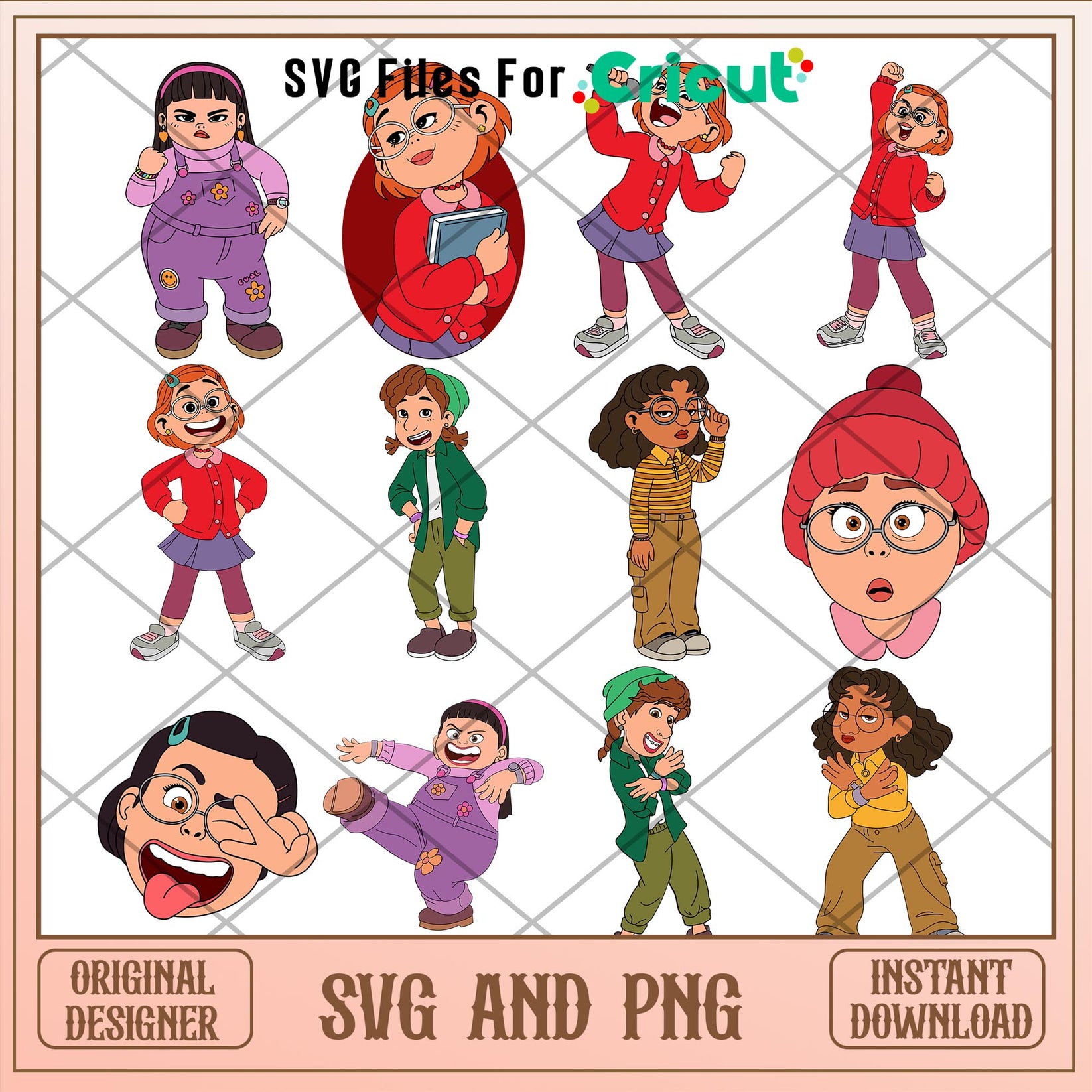 Disney Turning red dancing best friends svg bundle – svg files for cricut