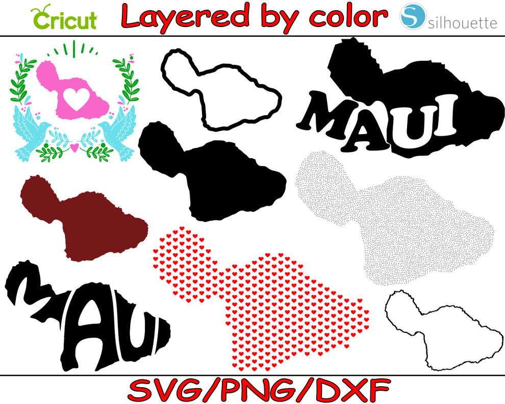 Maui map svg, Maui Svg, Hawaii Map SVG file for cut, Lake Beach clipar ...