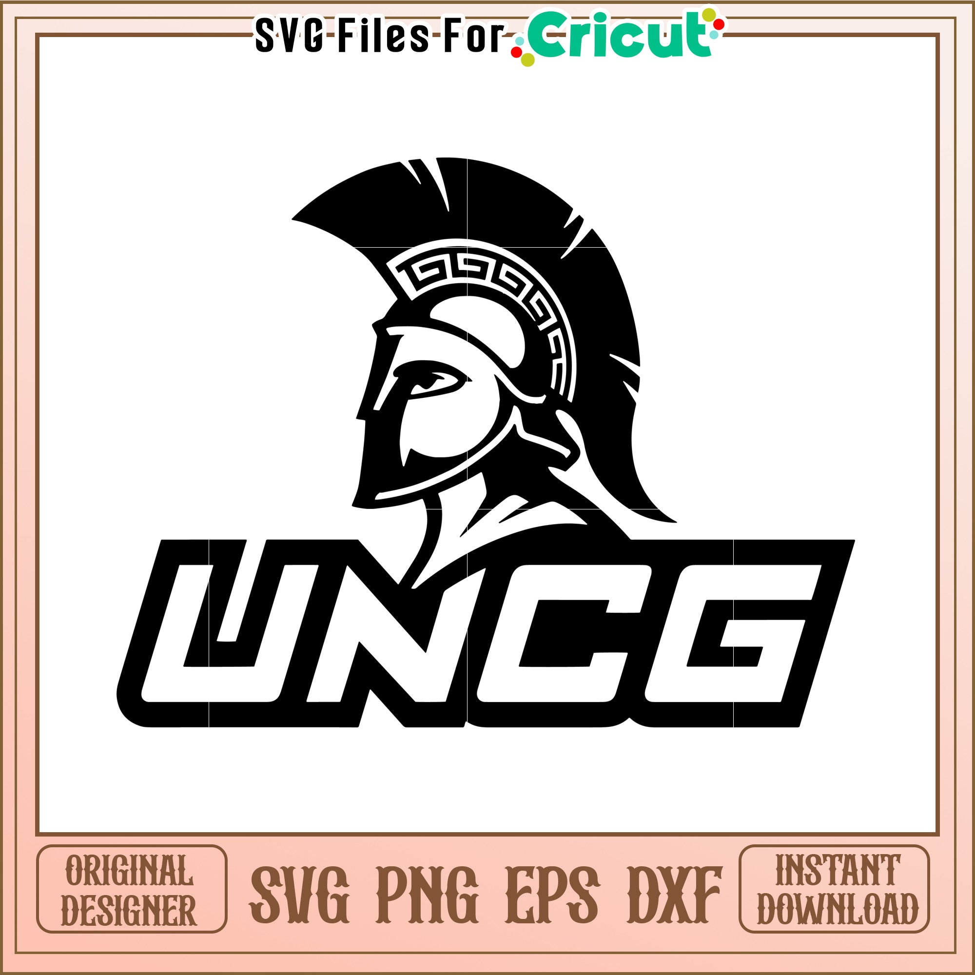 UNCG Spartan Logo SVG Design for Cricut, Perfect for Craft Projects ...