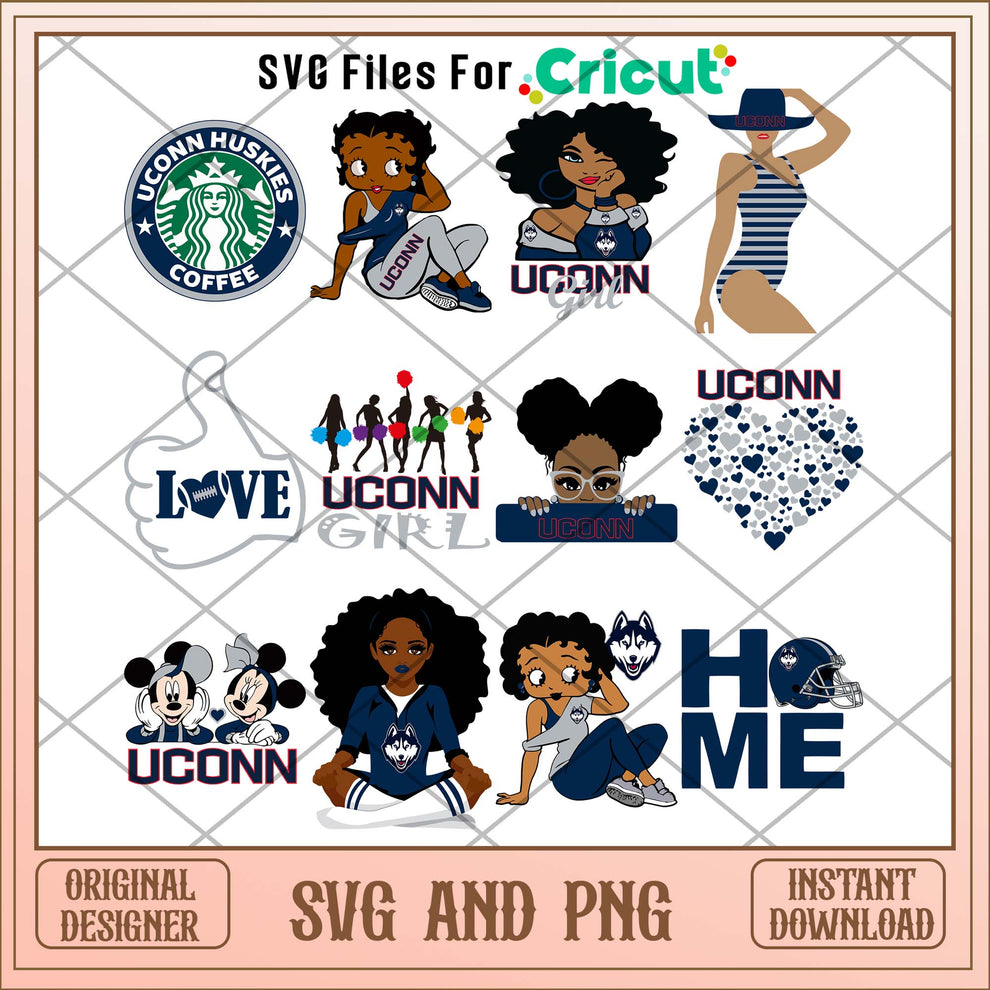 Uconn huskies girl svg, Uconn huskies svg bundle, NCAA svg – svg files ...