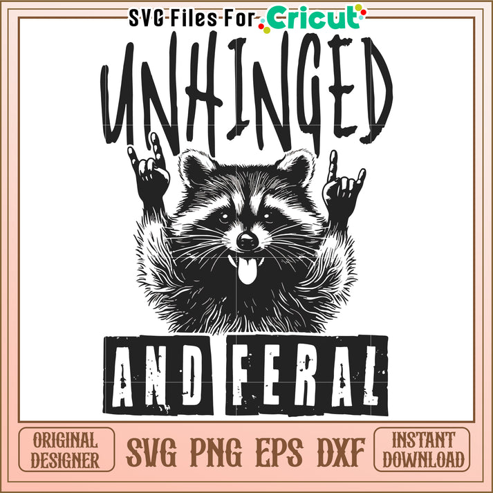 Unhinged and feral raccoon design, perfect for animal lovers – svg ...
