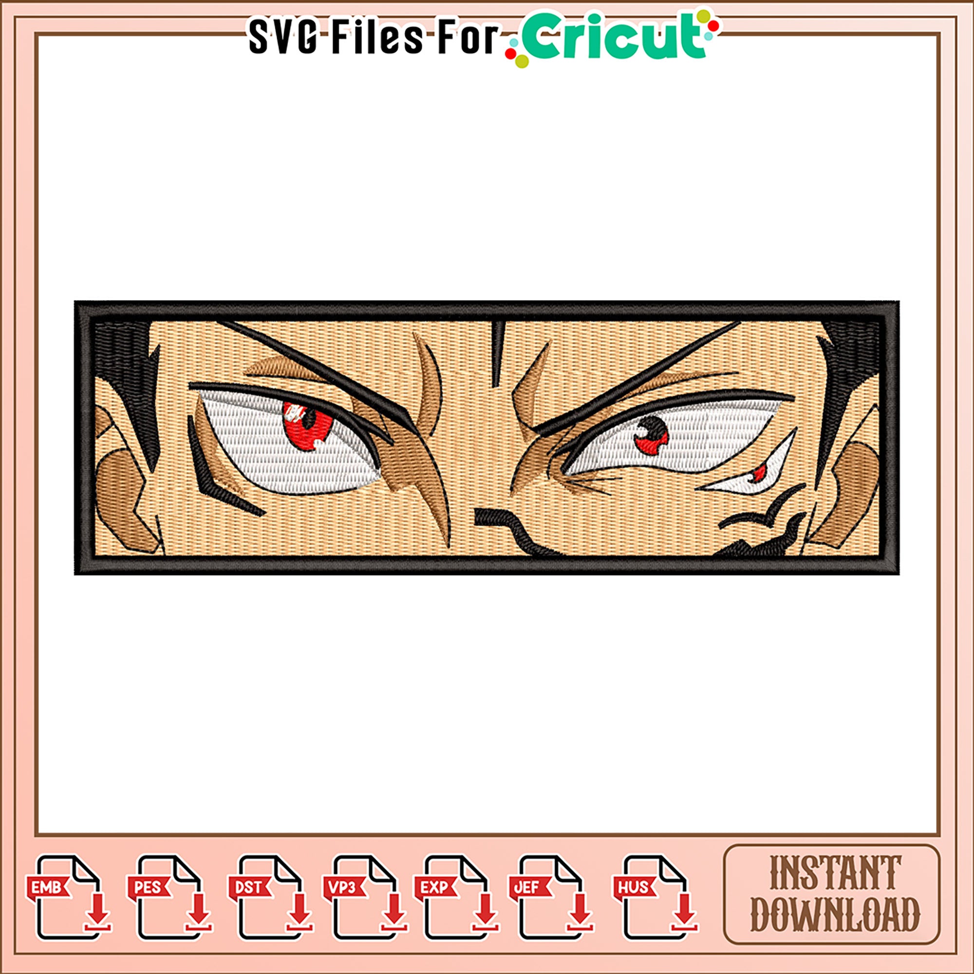Unique Embroidery Design of Intense Eyes for Crafts – svg files for cricut