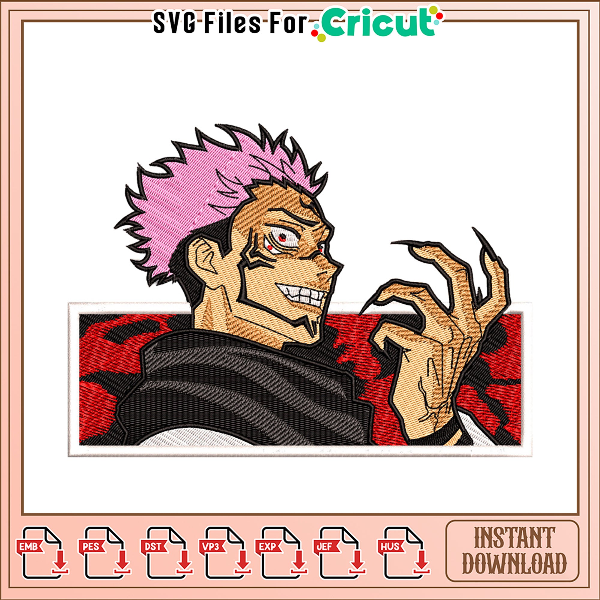 Unique Embroidery Design of a Cool Character Art – svg files for cricut