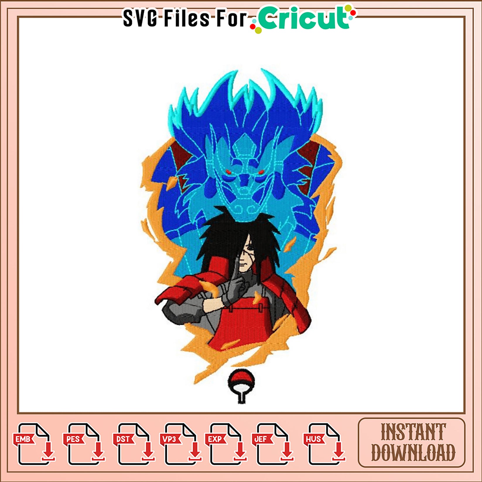Unique Embroidery Design with Bold Character Artwork – svg files for cricut