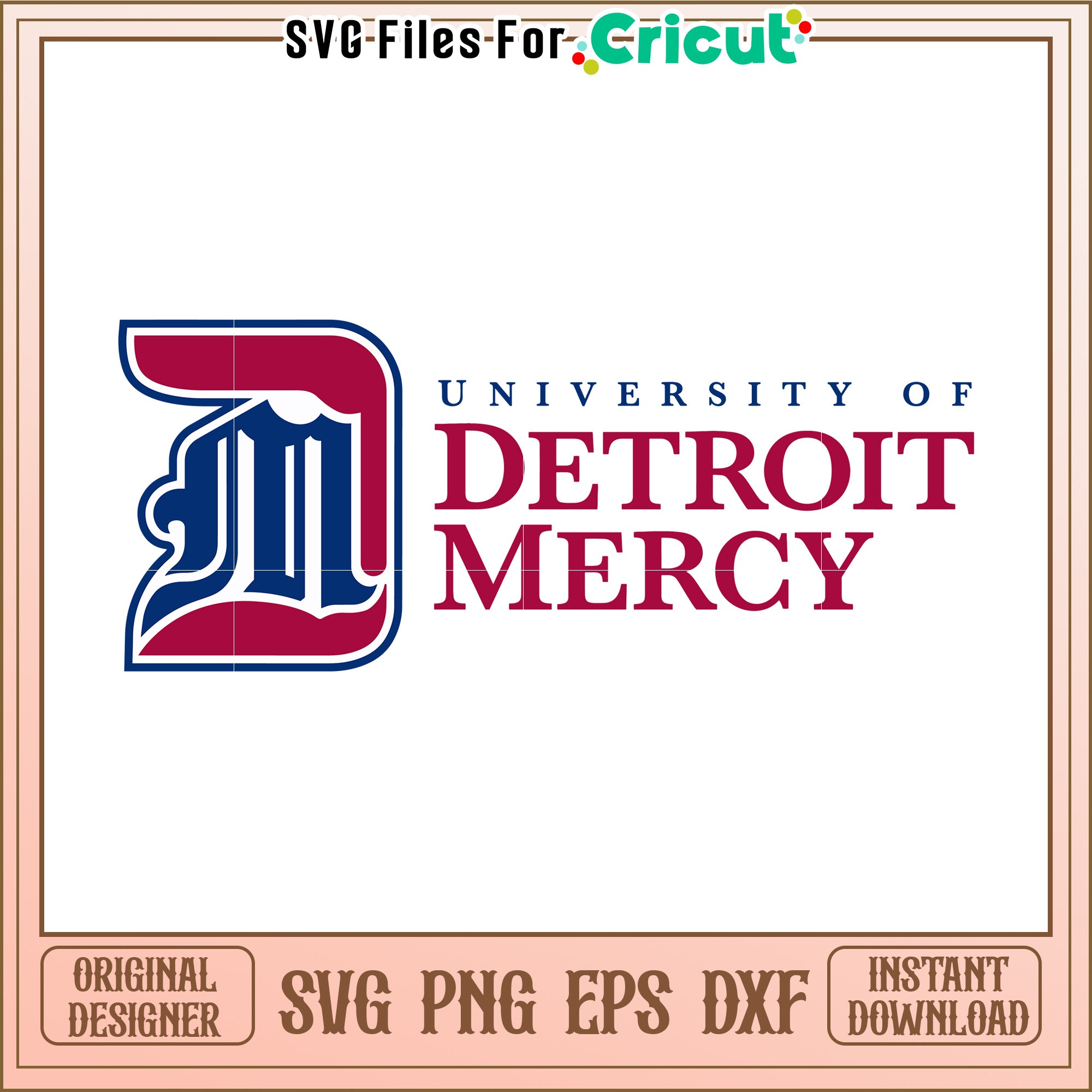University of Detroit Mercy Logo SVG File for Cricut, Perfect for Proj ...