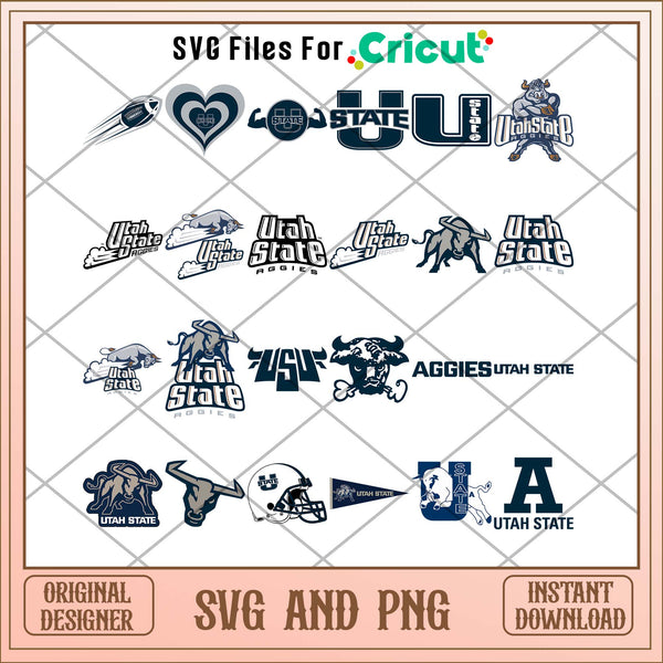 Utah state svg, Utah state aggies svg bundle, NCAA svg – svg files for ...