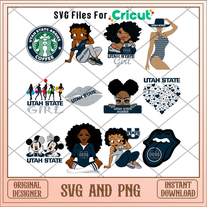 Utah state girl svg, Utah state aggies svg bundle, NCAA svg – svg files ...
