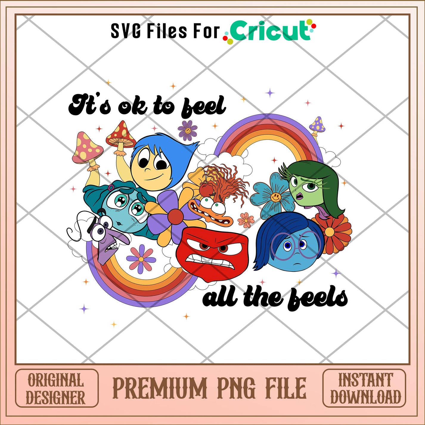 Inside out 2 rainbow png – svg files for cricut