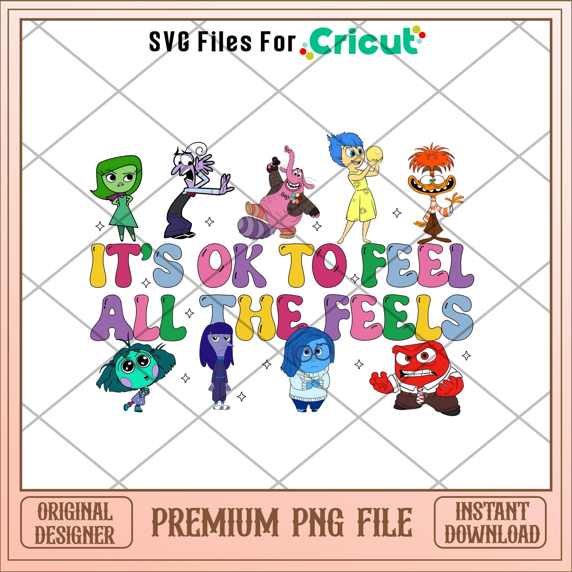 Inside out 2 all the emotions png – svg files for cricut