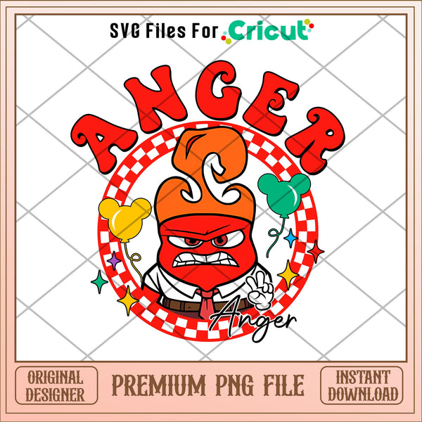 Inside out 2 anger circle png – svg files for cricut