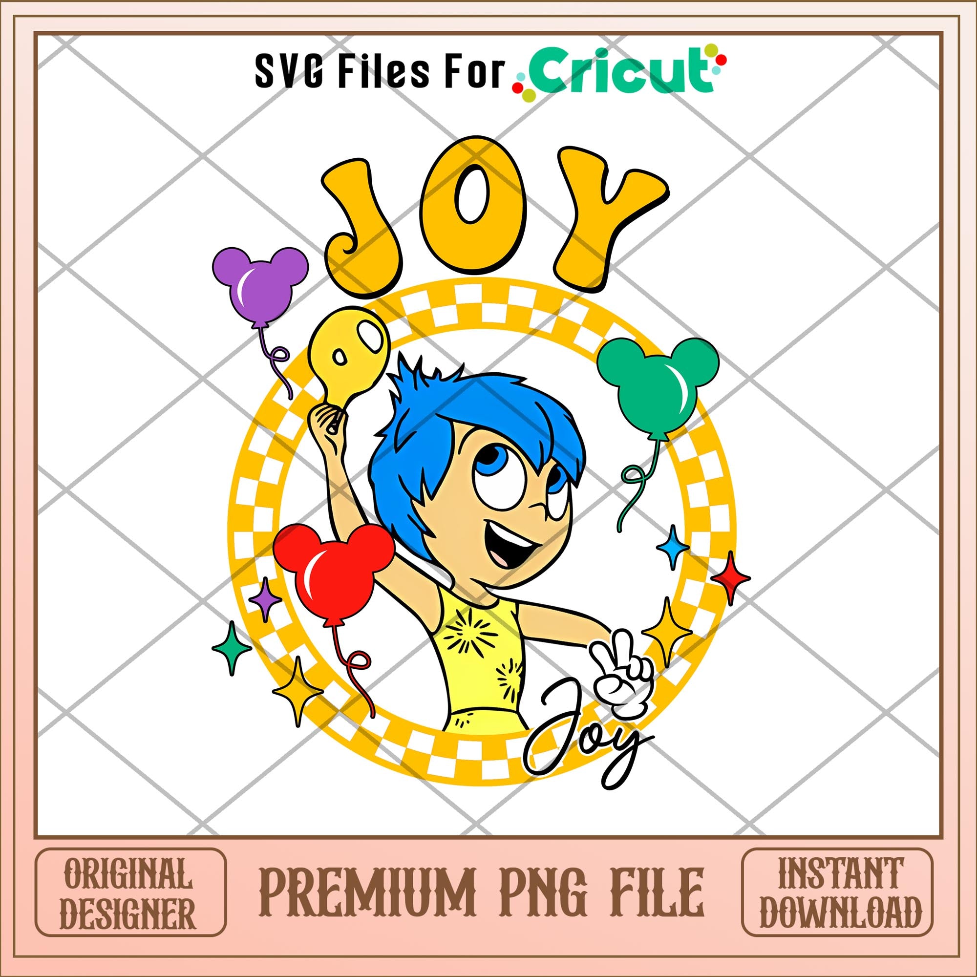 Inside out 2 joy circle png – svg files for cricut