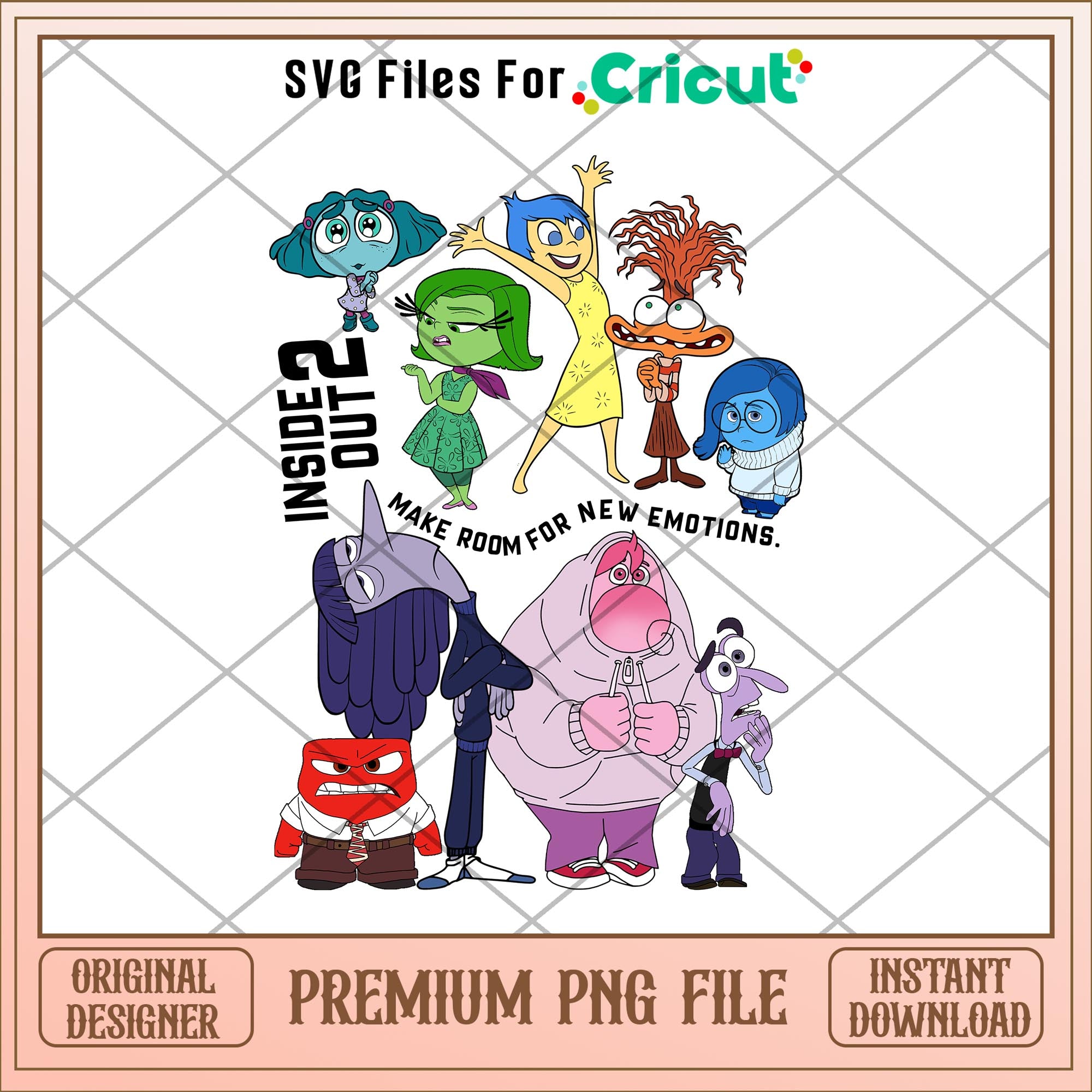 Inside out 2 new emotions png – svg files for cricut
