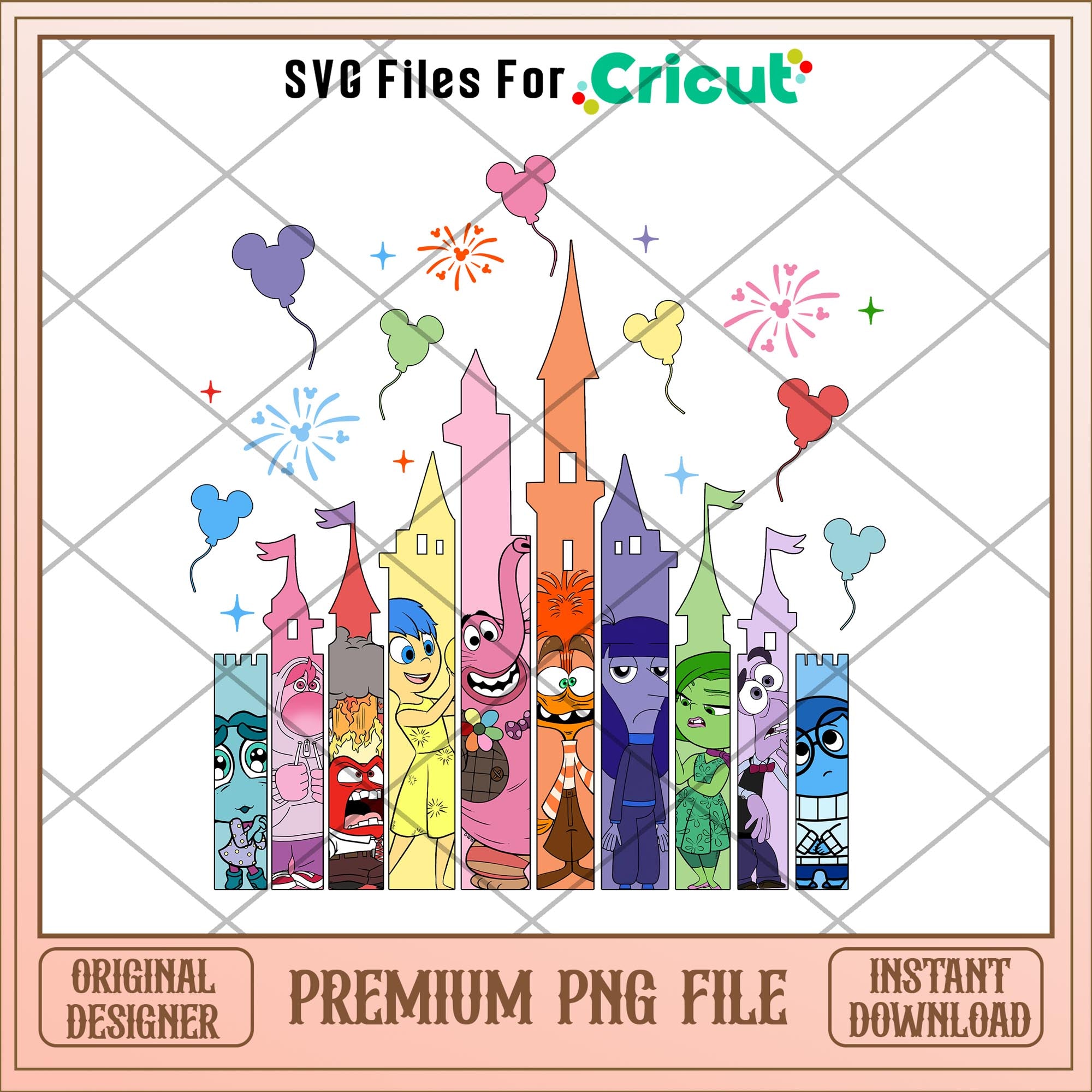 Inside out 2 castle png – svg files for cricut
