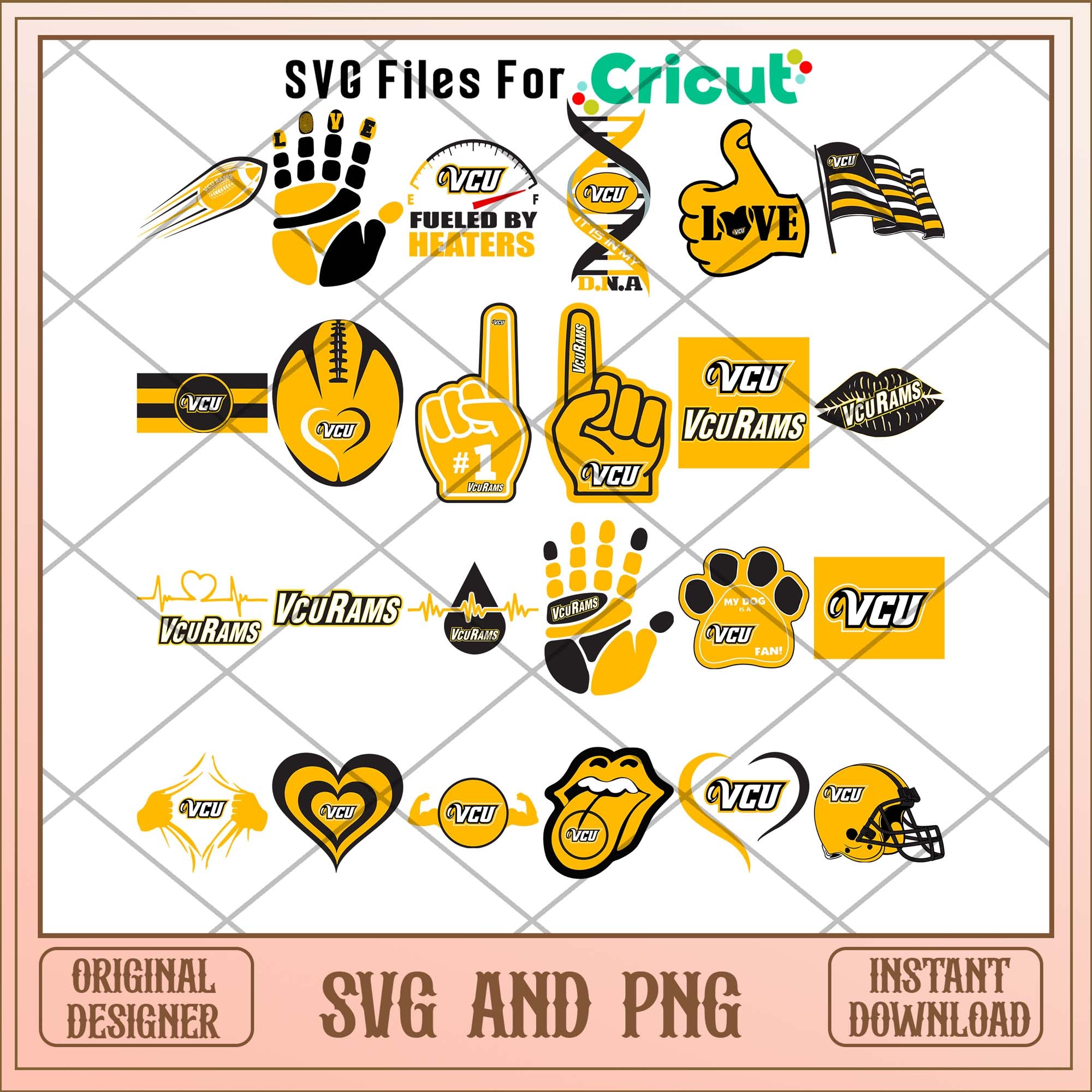 VCU Rams hand svg, VCU Rams college svg bundle, NCAA svg – svg files ...
