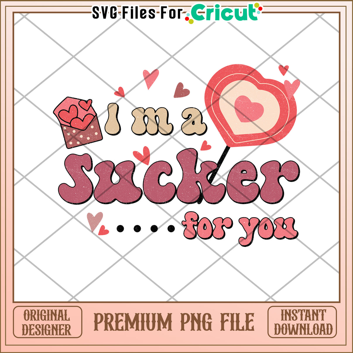 Valentines Day Sucker PNG Design – svg files for cricut