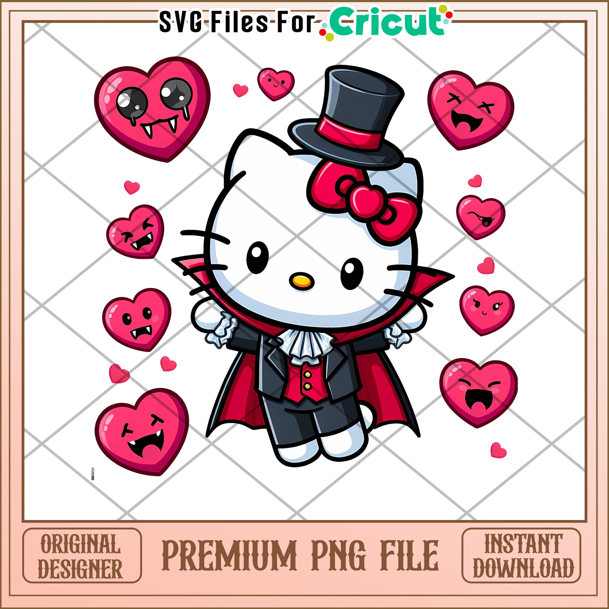 Vampire Hello Kitty PNG Cricut File – svg files for cricut