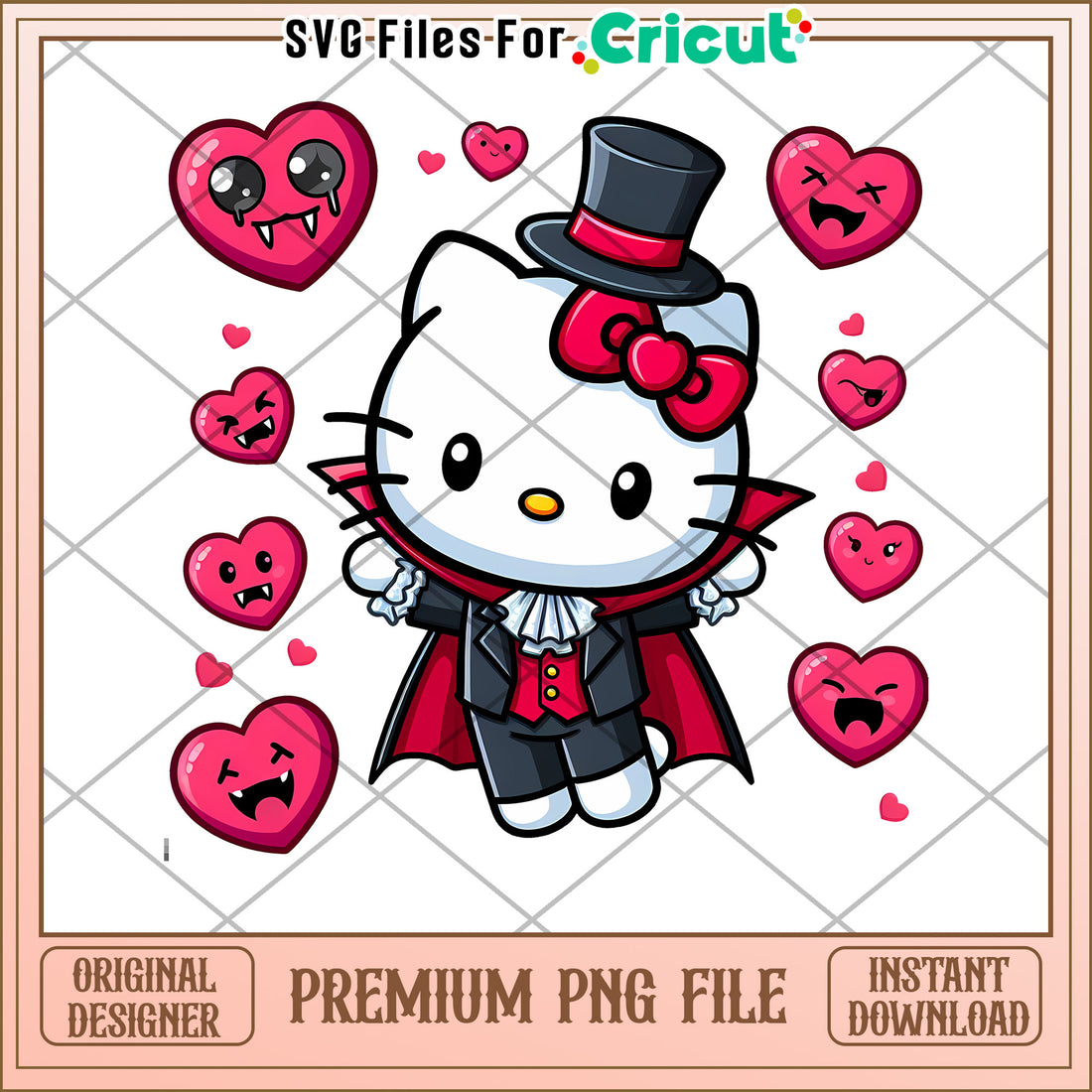 Vampire Hello Kitty PNG Cricut File – svg files for cricut