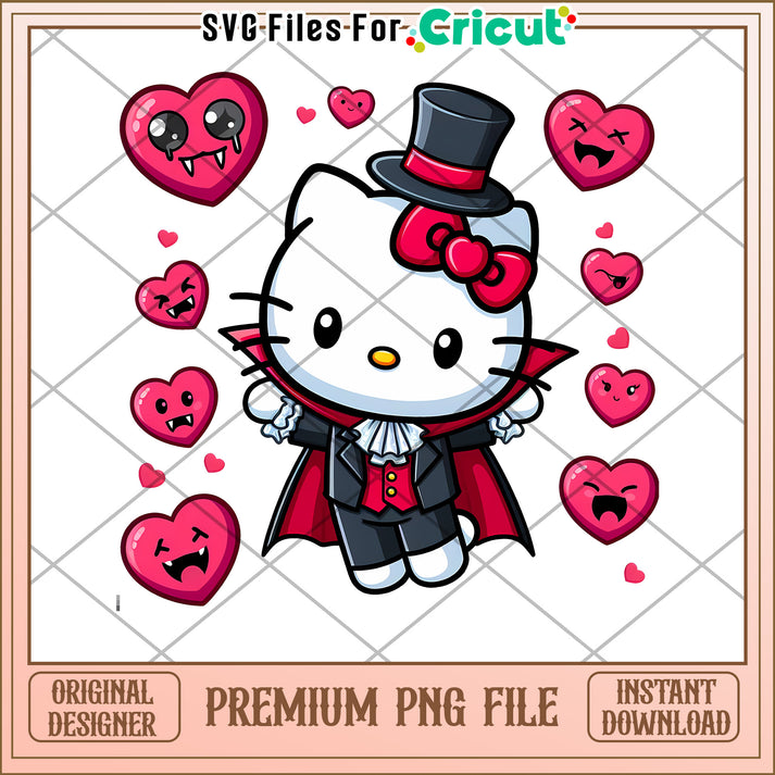 Vampire Hello Kitty PNG Cricut File – svg files for cricut