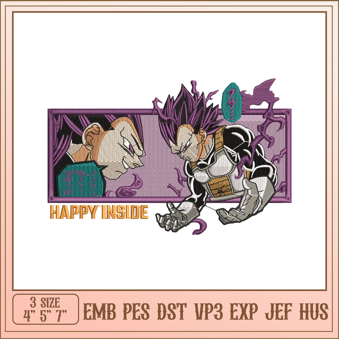 Vegeta Embroidery Design – svg files for cricut