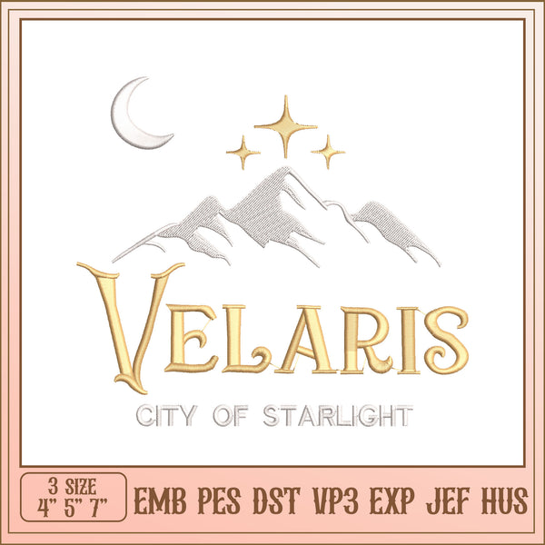 Velaris Embroidery Design City of Starlight – svg files for cricut