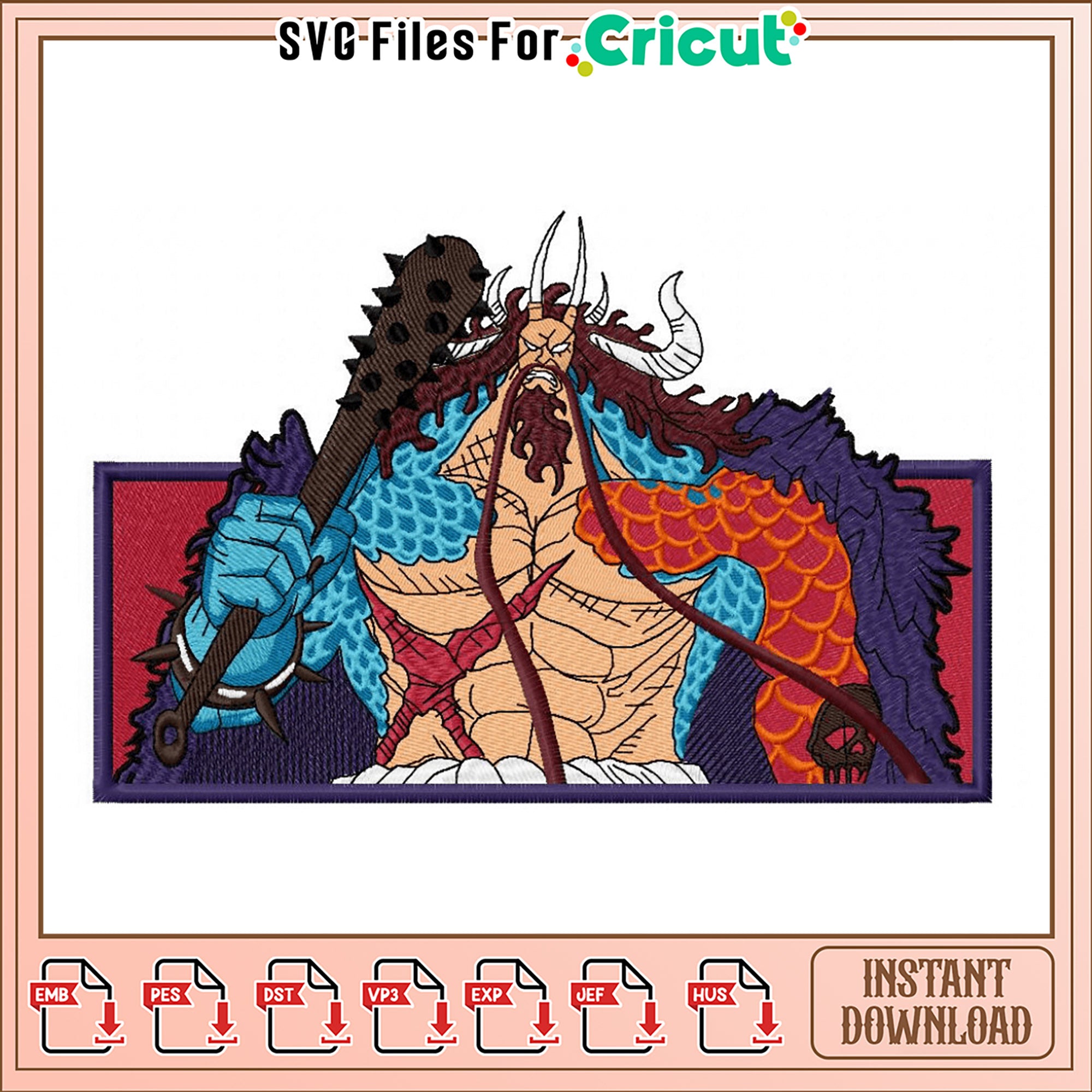 Vibrant Embroidery Design of Mythical Creature Art – svg files for cricut