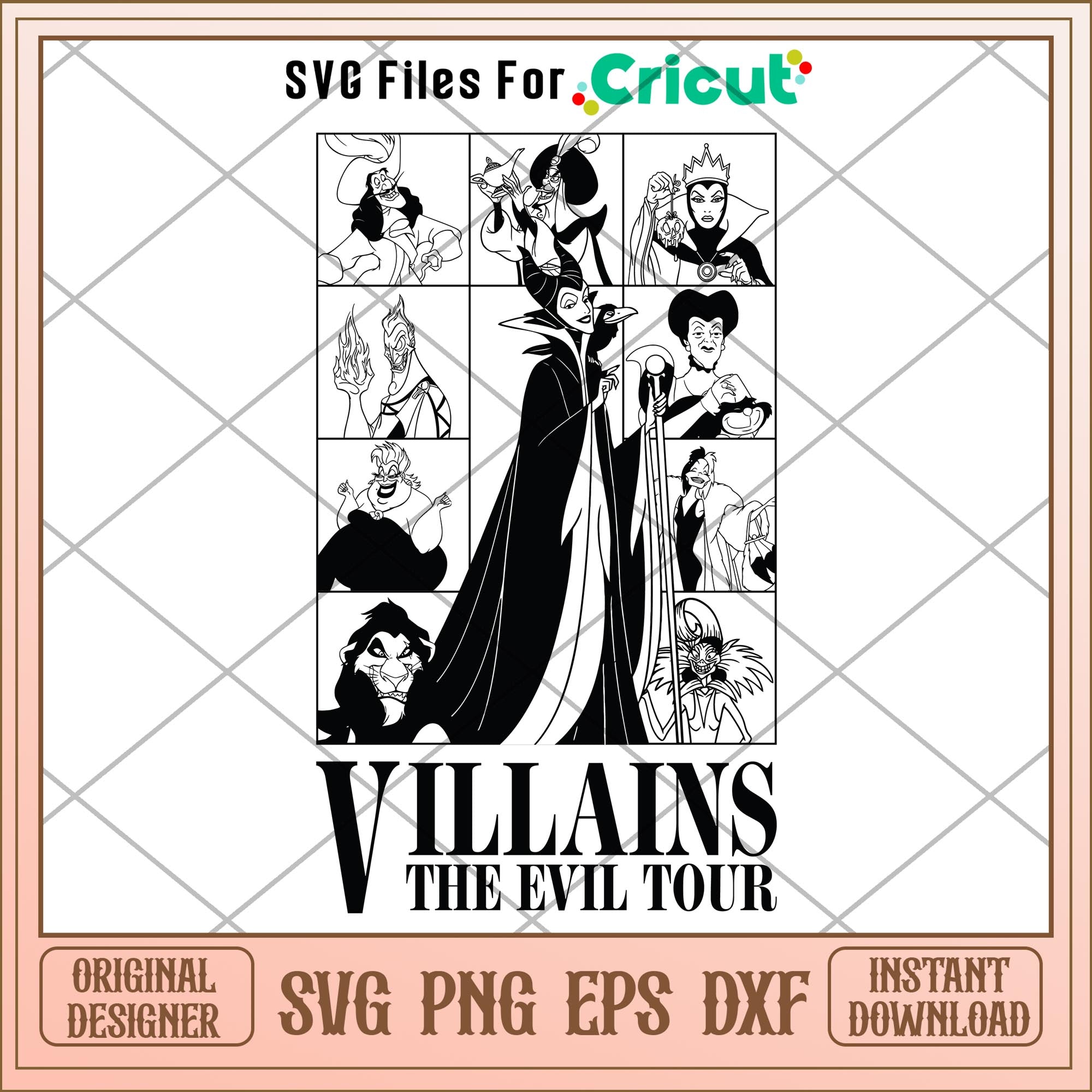Villains Evil Tour svg, Disney characters svg, Digital Download – svg ...