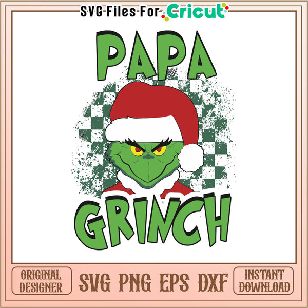 Vintage papa grinch christmas hat svg, the grinch now svg – svg files ...