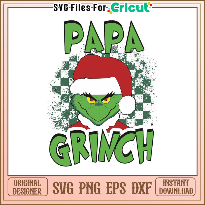 Vintage papa grinch christmas hat svg, the grinch now svg – svg files ...